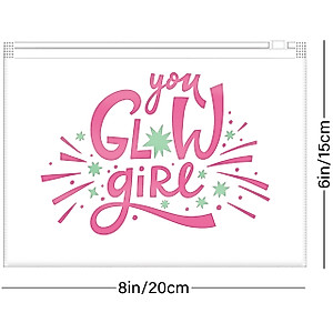 BRAWNA 60 PCK Makeup Bags Bulk - Zip Lock Plastic Cute Cosmetic Pouch - Makeup Travel Case for Lipstick, Lip Gloss, Makeup Brushes Set Kit Storage- Size 6x8 In