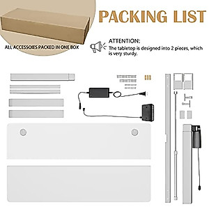Meilocar Height Adjustable Electric Standing Desk, Sit Stand Computer Desk with Memory Controller, Home Office Workstation Stand up Desk with Splice Board, 63" x 24" Tabletop (White Top + White Frame)
