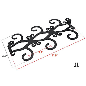 GeLive 4 Hook Under Cabinet Wine Glass Holder Stemware Rack Wine Glass Hanger Space Saver Storage Organizer for Kitchen and Bar Butterfly Shape (Black)