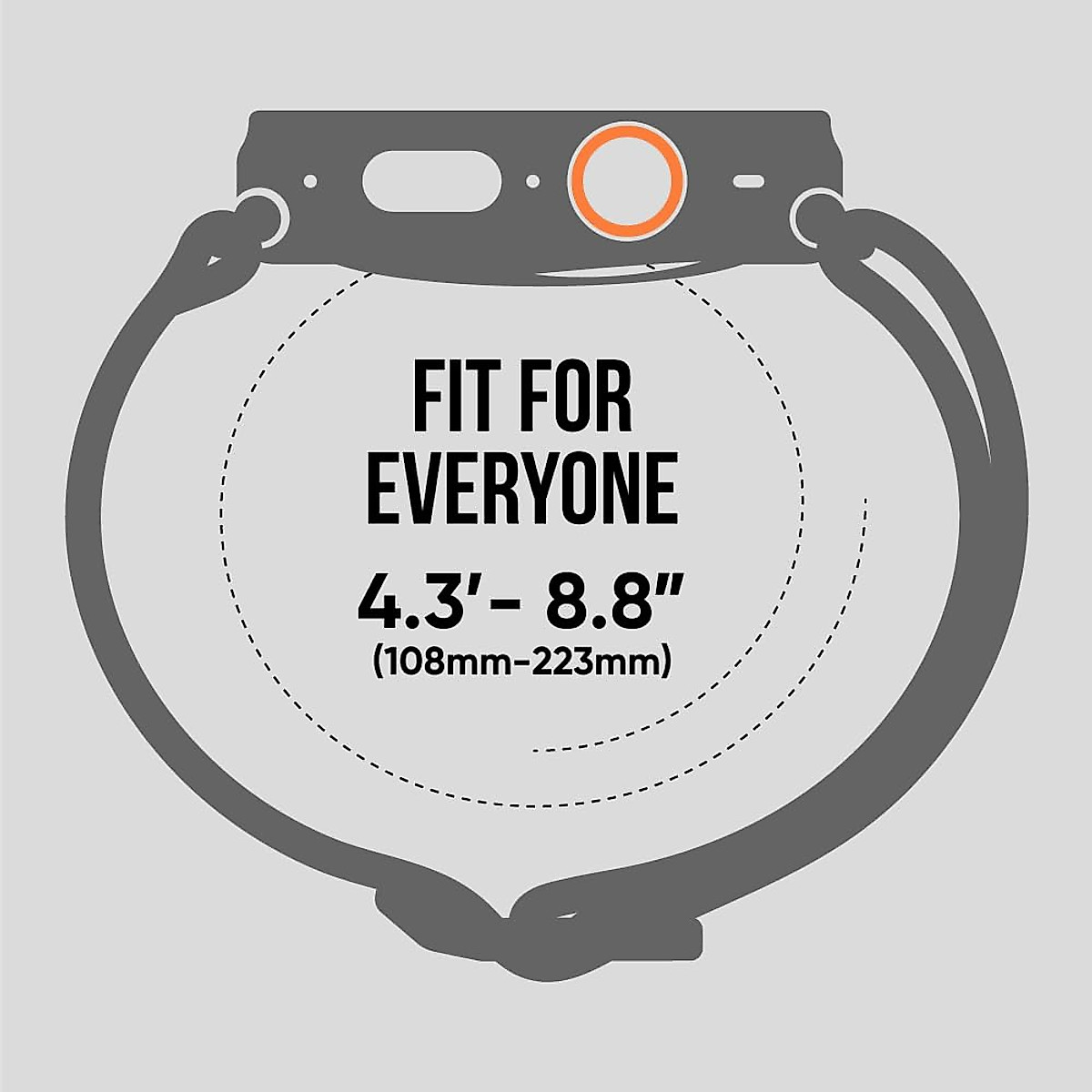 Suitisbest Sport Band for Apple Watch Ultra 2/Apple Watch Ultra Band 49mm 45mm 44mm 42mm for Men, Nylon Solo Loop Wide Replacement Strap for iWatch Series Ultra 8 7 6 5 4 3 SE