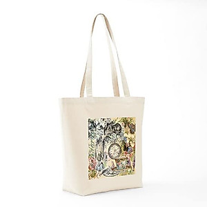 CafePress Cheshire Cat Alice In Wonderland Tote Bag Natural Canvas Tote Bag, Reusable Shopping Bag