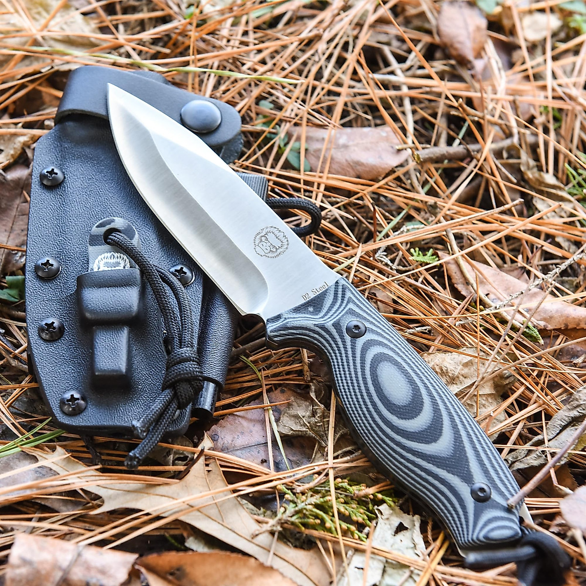 Survival Camping Knife | Fixed Blade Hunting Knife W Sheath | Gift Set For Him Knife with Fire Starter, G10 Scraper & Paracord | Bushcraft Outdoor Knife |Full Tang Tactical Survival Knife Kit