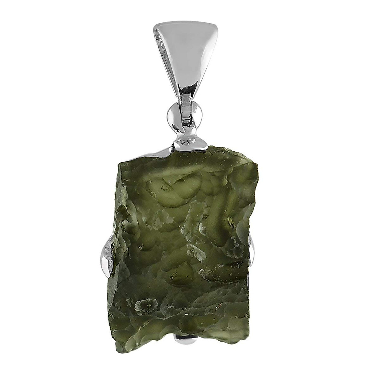 Starborn Sterling Silver Natural 20-30 carat Moldavite Pendant