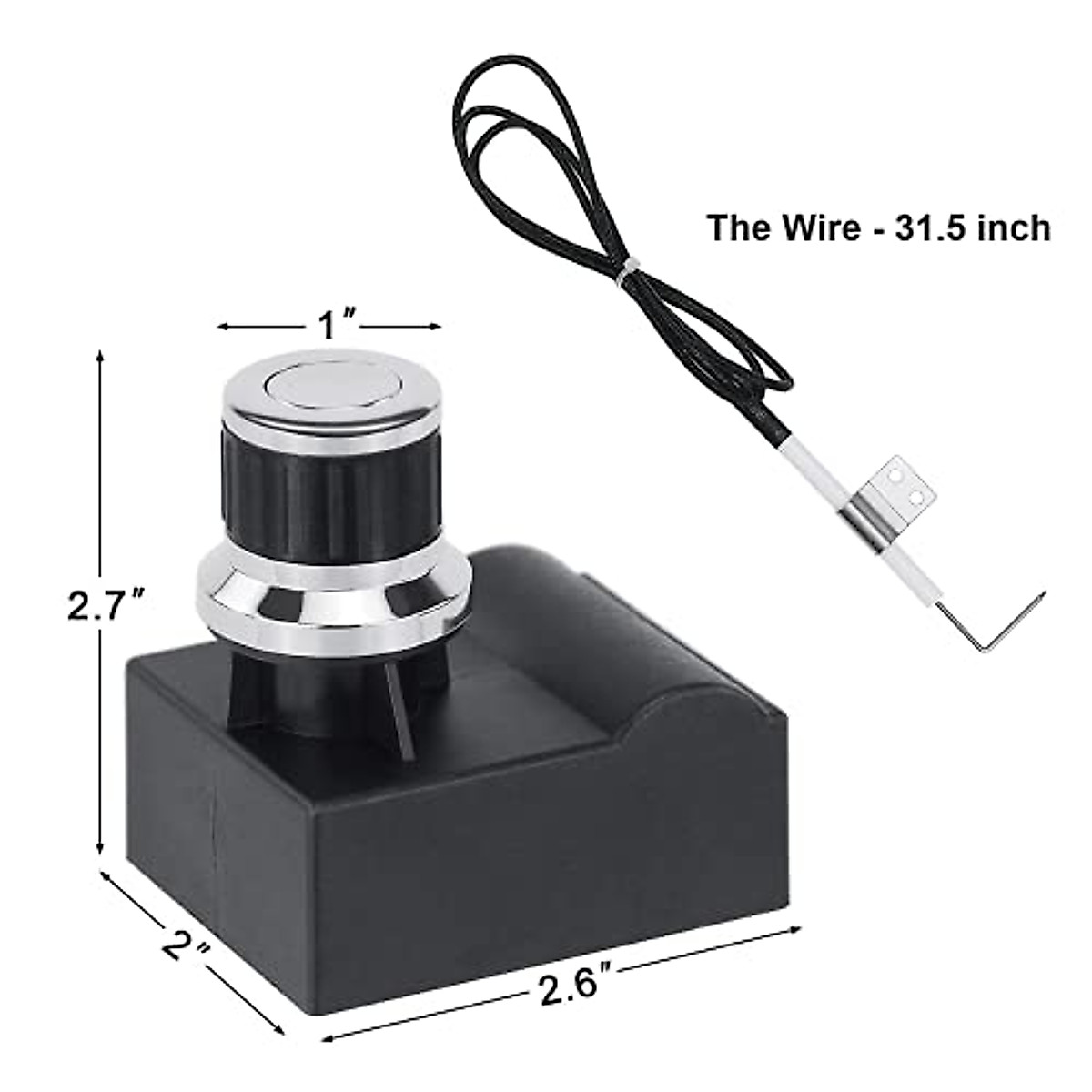 Hisencn 6 Outlets Tact Push Button Chrome Coated Universal Spark Generator Switch, Grill Ignitor Kit for Home Depot Nexgril 720-0830H, 720-0830D, 720-0888, 720-0888N and Most Nexgrill Grill Models