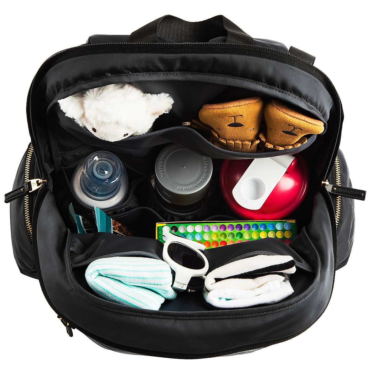 Ethan & Emma Baby Diaper Bag Backpack-Durable for Travel, Extra Storage -Black