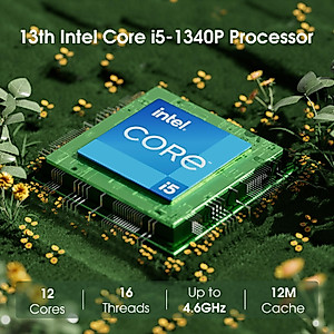 Intel NUC 13 Pro, Arena Canyon Mini Pc with 13th Gen Core i5-1340P (12C/16T & Up to 4.6GHz), 16GB DDR4 RAM & 512GB NVMe SSD, Support 8K, WiFi6E, BT5.3, 2 x Thunderbolt 4, Windows 11 Pro, 12M Cache