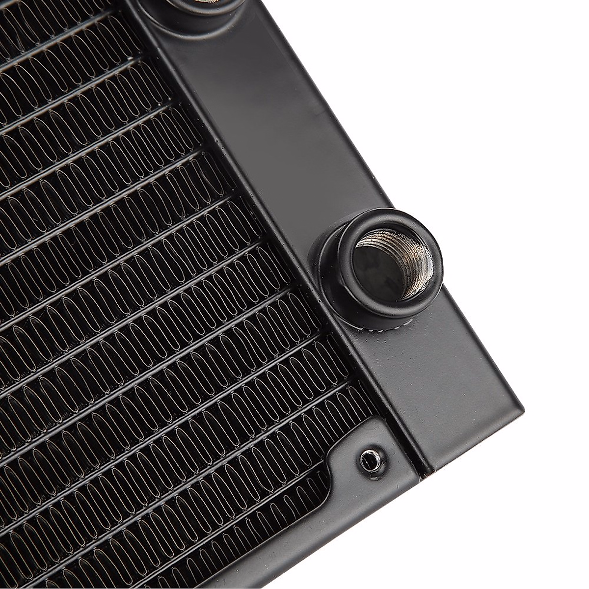 12 Pipe Heat Exchanger Radiator, Liquid Cooler with Water Separator, G1/4Thread Copper Fin Water Cooler Tube for PC CPU Water Cool System Computer(360mm)