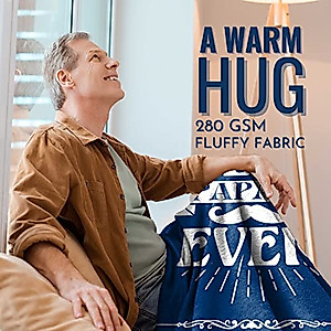 InnoBeta Gifts for Grandpa, Papaw, Throw Blanket for Grandfather, Presents from Granddaughters Grandsons for Christmas, Birthday, Father's Day - 50" x 65" Best Papaw Ever