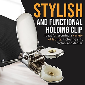 Hold’Em 3/4" Polished Nickel Plated Clips with SECURE PRONG TO ENSURE MAXIMUM HOLD Perfect For Making Mitten, Suspenders-5PC 3/4