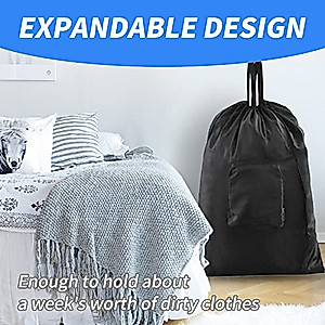 Travel Laundry Bags for Dirty Clothes Bag with Handles and Aluminum Carabiner, Machine Washable Dirty Clothes Organizer, for Travel, Camp, Fitness, and Students