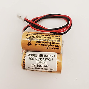 DSONE MR-BAT6V1 6V 1650mAh Lithium Battery with Plug Compatible for Mitsubishi MR-BAT6V1 2CR17335A WK17 Battery