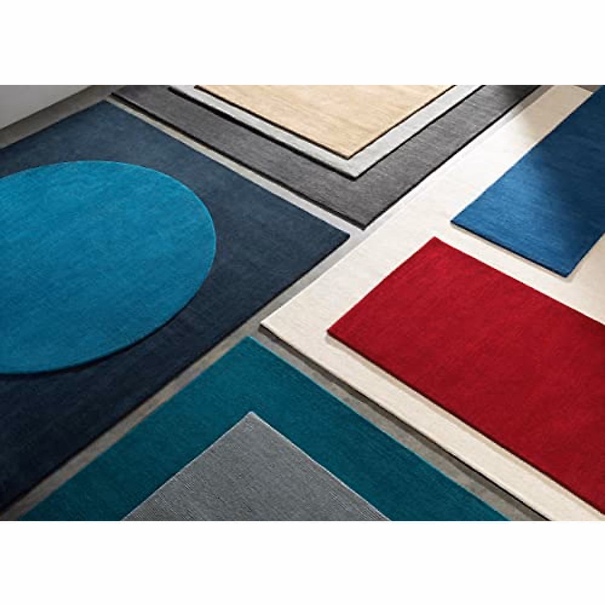 Brockton Solid Wool Modern Farmhouse Area Rug - Suitable for Living Room Bedroom -0 Wool - Hand Loomed - Medium Pile - Beige, Cream - 6' x 9'