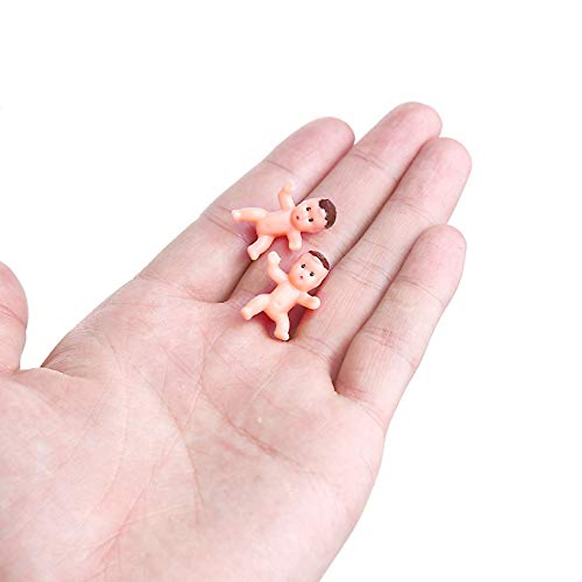 CCINEE 60 Pieces 1 Inch Mini Plastic Babies for Baby Shower Games Ice Cube Party Decorations and Table Scatter