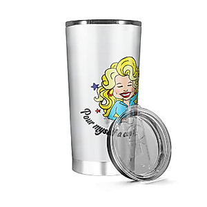 Stainless Steel Insulated Tumbler 20oz 30oz Parton Cold Hot Coffee Tea Cup Myself Hot Funny Travel Cups Of Travel Mug A Wine Iced Tea Cup Pour Coffee Cup Ambition Dolly Suit For Home Travel Office
