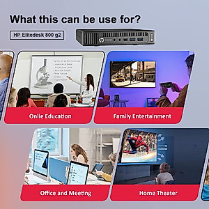 HP Mini PC EliteDesk 800 G2 Micro Desktop,i7 6700 Quad Core Up to 4.00GHz,32GB DDR4 1TB SSD,AX210 Built-in WiFi 6E + Bluetooth 5.2,HDMI,VGA,DP,Windows 10 Pro,Wireless K&M + TJJ Mouse Pad(Renewed)