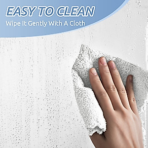 downluxe Waterproof Clear Shower Curtain Liner - PEVA Heavy Duty Plastic Shower Liner with 3 Magnets, Shower Curtains for Bathroom, 72" x 72", Clear