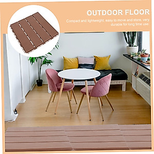 Yardwe Wooden Plastic Floor Deck Boards Moisture-Resistant Fireproof Splicing Floor for Homes