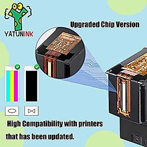 YATUNINK Remanufactured 67XL Ink Cartridge Replacement for HP 67 XL Black Color Ink Cartridge for HP DeskJet 1255 2732 2752 2755 Envy Pro 6452 6455 6458 DeskJet Plus 4140 4152 Printer(1Black 1Color)