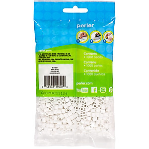 Perler Beads Fuse Beads for Crafts, 1000pcs, White