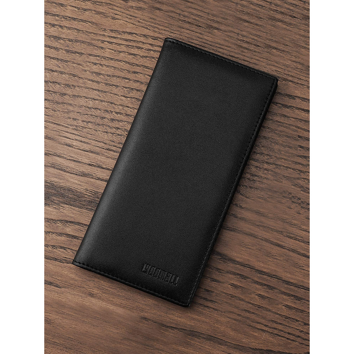 YOOMALL LYOOMALL Leather Checkbook Register Cover Holder Case with Pen Holder Slim Wallet