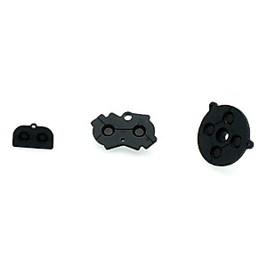 PartEGG Custom Conductive Silicone Rubber Button PAD Contacts kit A B D-pad Start Select for Game Boy Advance (GBA) Black