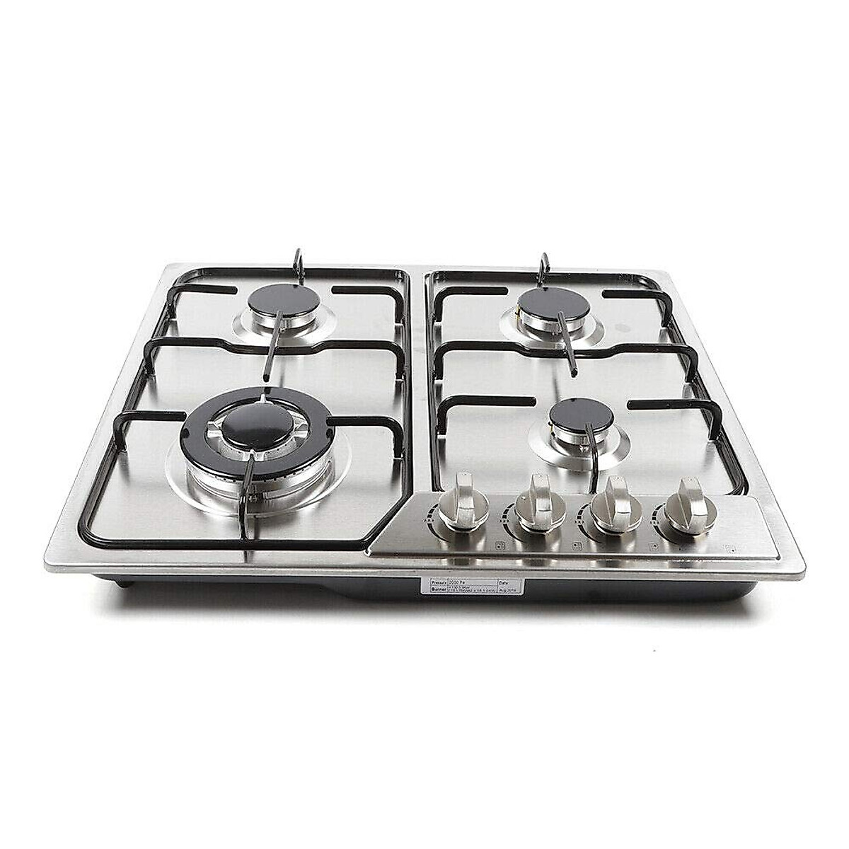Gas Cooktop 23 inches 4 Burners Gas Stove - gas hob stovetop Stainless Steel Cooktop 4Sealed Burners Cast Iron Grates Built-in Gas Stove Top LPG/NG Gas Cooktop Thermocouple Protection