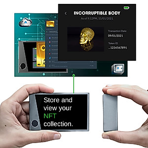 Keevo Model 1 Crypto Wallet (Cold Storage, Hardware Ledger) - Secure, Safe & Trusted Cryptocurrency Wallet & Ledger for Bitcoin (BTC), Ethereum (ETHER), NFT and Digital Assets