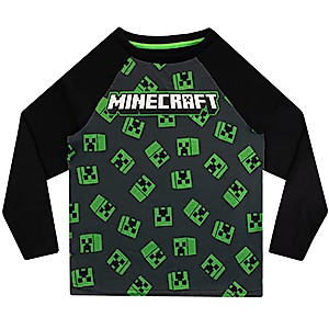 Minecraft Boys' Creeper Pajamas Size 7 Multicolored