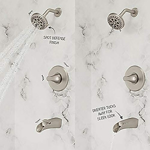 Pfister 8P8-WS2-JDSGS Jaida 1-Handle Tub & Shower Faucet with Adjustable Spray Width In Spot Defense Brushed Nickel