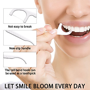 Dental Floss Portable Floss Dispenser Floss Box Dental Floss Picks Dispenser Floss Pick Holder Automatic Floss Organizer Travel Floss for Women Men Teeth Cleaning(Black+Black)