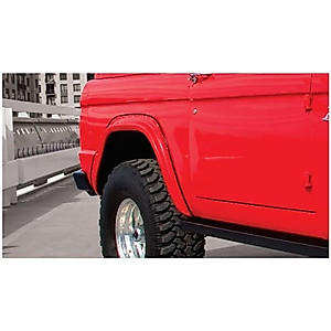 Bushwacker Cutout Pocket/Rivet Style Rear Fender Flares | 2-Piece Set, Black, Textured Finish | 20002-07 | Fits 1966-1977 Ford Bronco