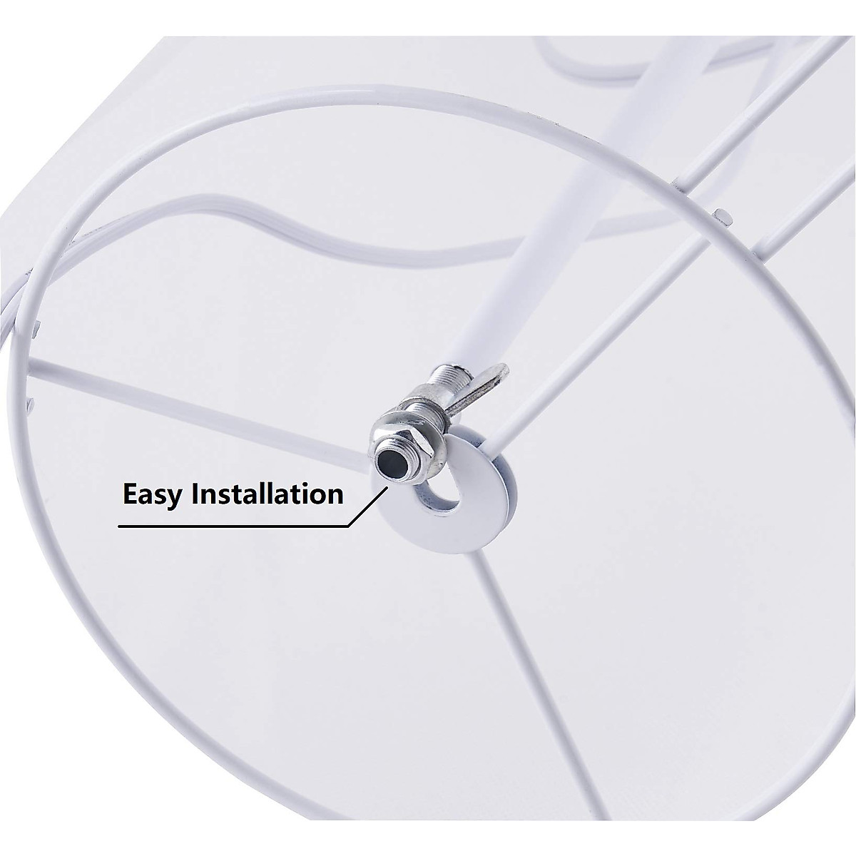 Floor Lamp for Living Room Bedrooms, Contemporary Floor Lamps with White Cloth Fabric Shade, Soft Standing Light Corner Lighting