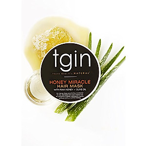 tgin Honey Miracle Hair Mask for Natural Hair - 12 oz - Dry Hair - Curly Hair - Type 3c and 4c hair - Deep Conditioner