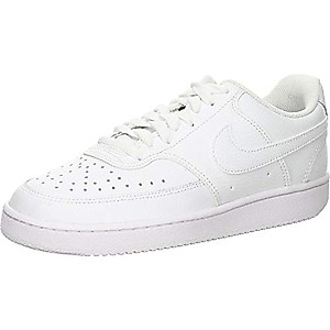 Nike Women's Court Vision Low Sneaker, White/White-White, 8 Regular US