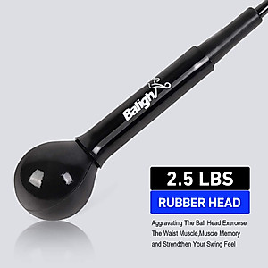 Balight Golf Swing Trainer Aid and Correction for Strength Grip Tempo & Flexibility Training Suit for Indoor Practice Chipping Hitting Golf Accessories (40 Inches, Black)