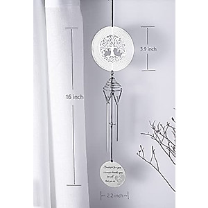 Thank You Wind Chimes with Tree of Life Wind Spinner - Thank You Gifts for Women, Teacher, Family, Friends - Appreciation Gifts for Coworkers - Ideal Hostess Gifts, Gratitude Gifts