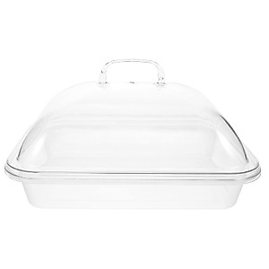 Luxshiny Covered Buffet Tray Chilled Serving Tray Food Plate Candy Display Container Dessert Cloche Dome Food Cover Cake Stand Restaurant Buffet Tray Acrylic Condiment Bell Shaped Travel