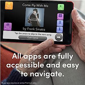 GrandPad Senior Tablet with Phone Capabilities, 4G LTE, Wireless Charger, Stylus, - 1 Month Premium Service Plan Included, Purchase a Plan at Activation