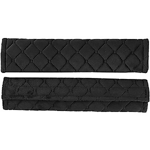 FANTIA 2 PCS Car Seat Belt Pads Cover, Seat Belt Shoulder Strap Covers Protector to Release Stress to Your Neck and Shoulder for a Safety Driving (Black)