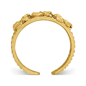 14K Yellow Gold Plumeria Toe Ring - Jewelry By Sweet Pea