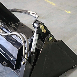 Titan Attachments 4-in-1 Combo Mini Skid Steer Bucket 42" V2 Cutting Edge