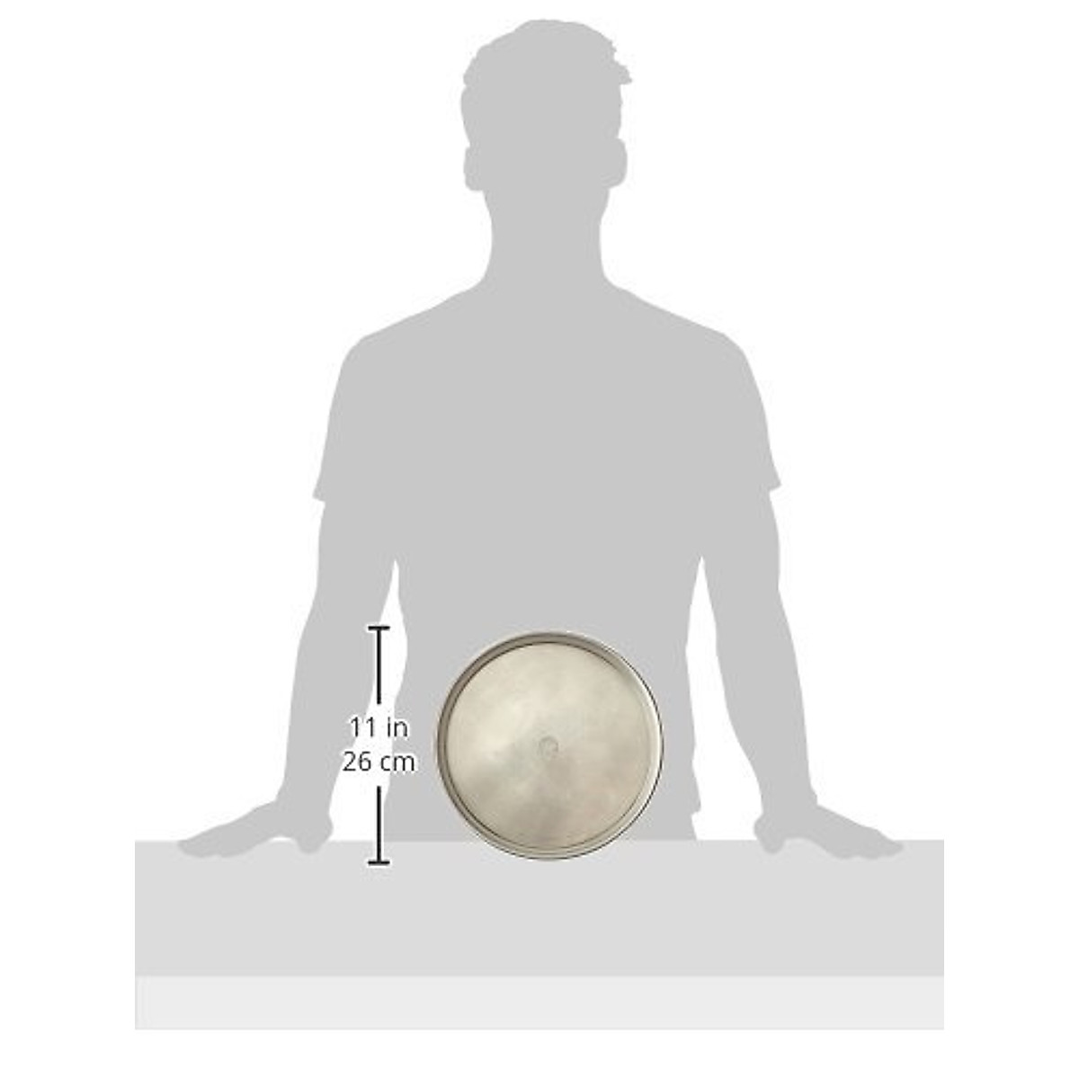 American Metalcraft A80092 Pizza Pans, 9.55" Length x 9.35" Width, Silver