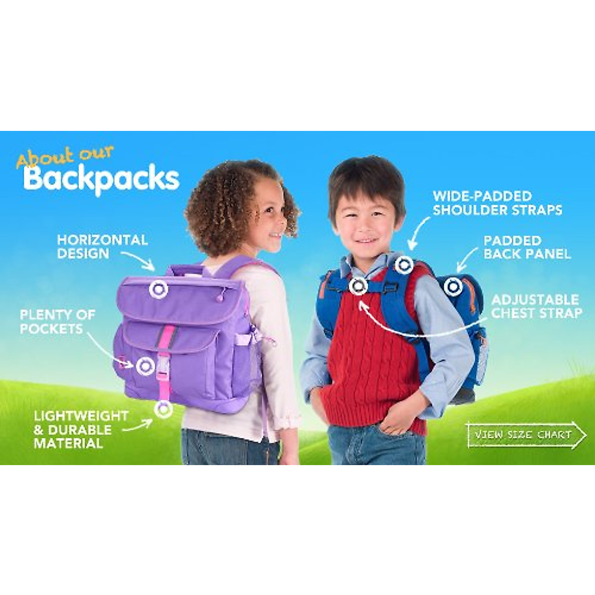 Bixbee Kids Backpack, Signature Series Purple, Medium