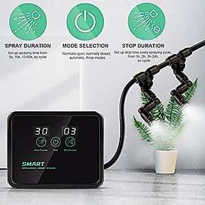 FOUDOUR Reptile Humidifiers Misting System for Reptile Terrariums Rainforest Sprayer Reptile Fogger with Timing Controller for Reptiles/Chameleons/Herbs