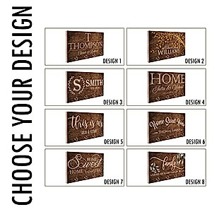 People People Personalized Wood Key Hanger for Wall | New Home Décor Gift for Wedding Housewarming | Customized Gifts for Couple Mr Mrs Key Ring Holder Hook | Key Rack | C02D08