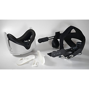 FrankenQuest 2 Adapter Kit for Oculus Quest 2 to Vive Deluxe Audio Strap (Undercut White)
