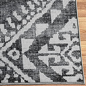 ReaLife Machine Washable Rug - Stain Resistant, Non-Shed - Eco-Friendly, Non-Slip, Family & Pet Friendly - Made from Premium Recycled Fibers - Moroccan Diamond - Gray, 2'6" x 6'