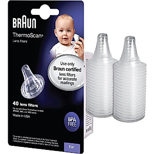 Braun Ear Thermoscan Lens Filters 80 Count (2 Packs of LF40)