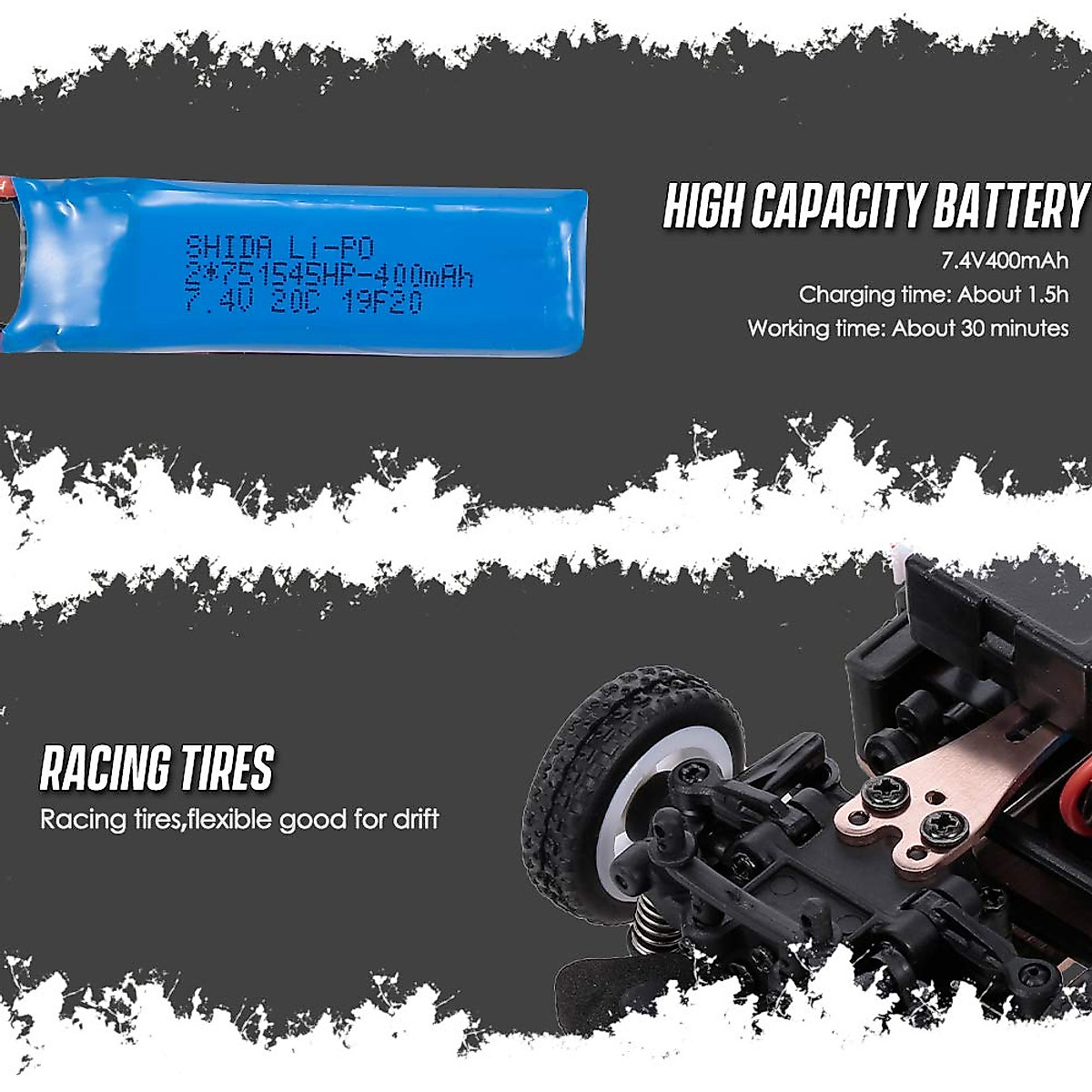 GoolRC WLtoys K989 RC Car, 1/28 Scale 2.4G Remote Control Car, 4WD 30KM/H High Speed RC Race Car Drift Car for Kids