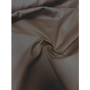 60 Inch Brown Poly Cotton Broadcloth Fabric - by The Yard